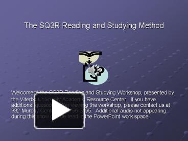 The SQ3R Reading and Studying Method presentation | free to view