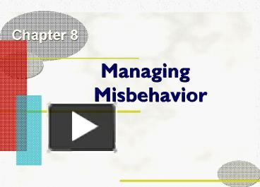 Managing Misbehavior presentation | free to view