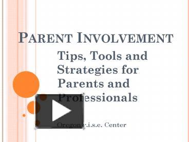 Parent Involvement presentation | free to view