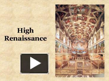 High Renaissance presentation | free to view