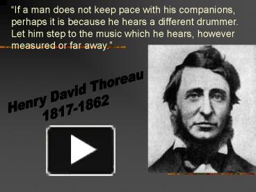 Henry David Thoreau presentation | free to view