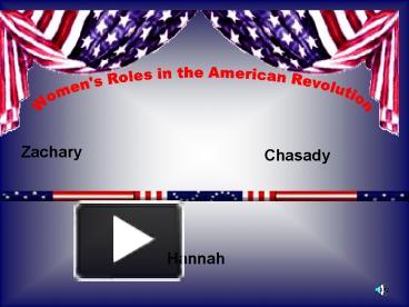 Women's Roles in the American Revolution presentation | free to view