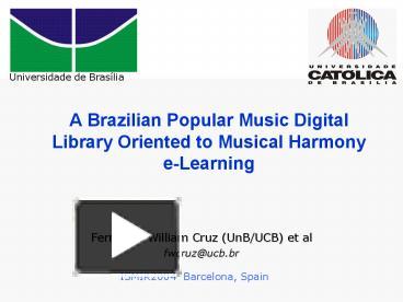 PPT – A Brazilian Popular Music Digital Library Oriented to Musical ...