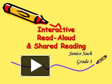 Interactive Read-Aloud presentation | free to view