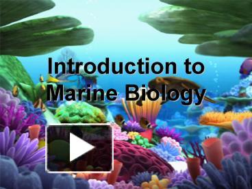PPT – Introduction to Marine Biology PowerPoint presentation | free to ...