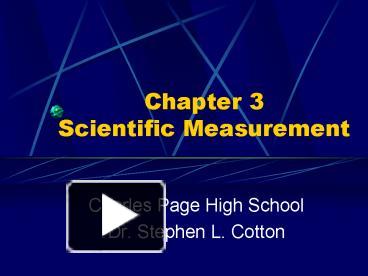 PPT – Chapter 3 Scientific Measurement PowerPoint presentation | free ...