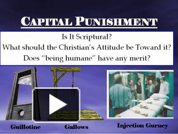 PPT – Capital Punishment PowerPoint presentation | free to download ...