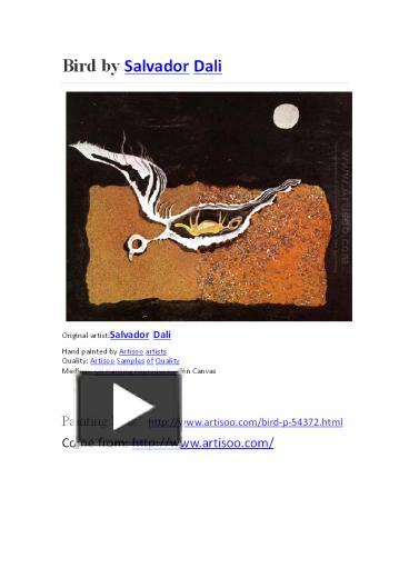 PPT – Bird by Salvador Dali PowerPoint presentation | free to download ...