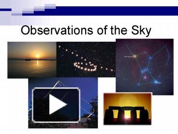 Observations of the Sky presentation | free to download