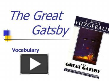 The Great Gatsby presentation | free to download