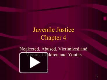 PPT – Juvenile Justice Chapter 4 PowerPoint presentation | free to view ...