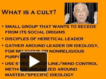 What is a cult presentation | free to view