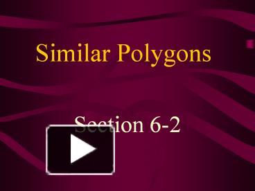 PPT – Similar Polygons PowerPoint presentation | free to download - id ...