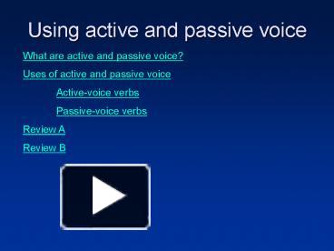 Using active and passive voice presentation | free to download