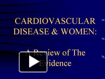 CARDIOVASCULAR DISEASE presentation | free to download