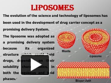 liposomes presentation | free to view