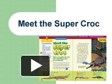 Meet the Super Croc presentation | free to download