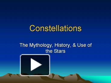 Constellations presentation | free to view