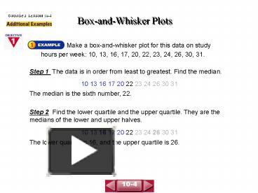 Box-and-Whisker Plots presentation | free to download
