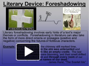 Literary Device: Foreshadowing presentation | free to download