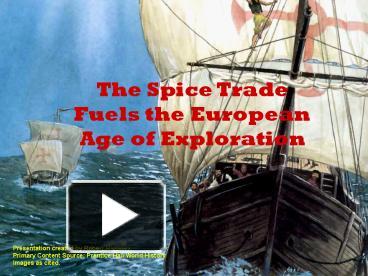 The Spice Trade presentation | free to download