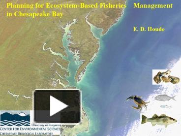PPT – Planning for EcosystemBased Fisheries Management in Chesapeake ...