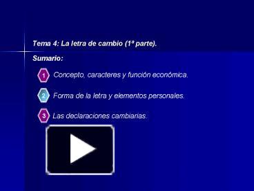 Tema 4: La letra de cambio (1 presentation | free to download