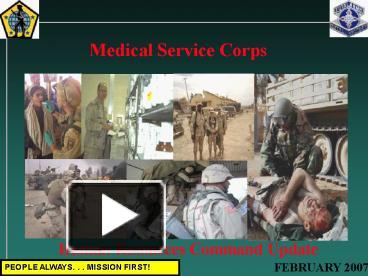 PPT – Medical Service Corps Branch PERSCOM PowerPoint presentation | free to download - id ...