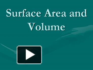 Surface Area and Volume presentation | free to download