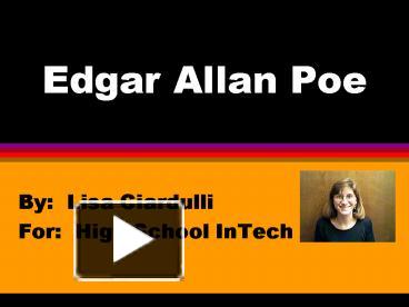 PPT – Edgar Allan Poe PowerPoint presentation | free to view - id ...