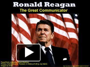 PPT – Ronald Reagan PowerPoint presentation | free to download - id ...