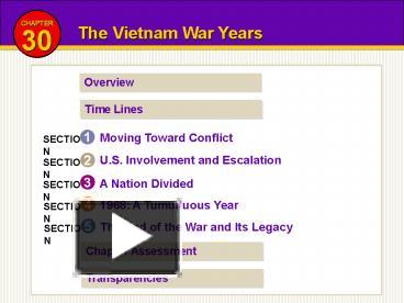 PPT – The Vietnam War Years PowerPoint presentation | free to download ...