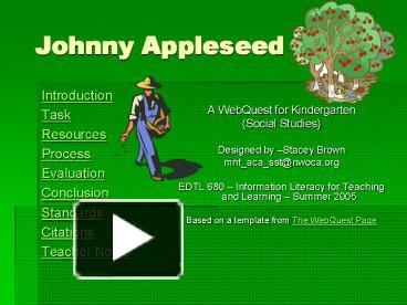 PPT – Johnny Appleseed PowerPoint presentation | free to view - id ...