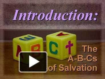 The A-B-Cs of Salvation presentation | free to download