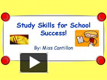 Study Skills for School Success! presentation | free to view