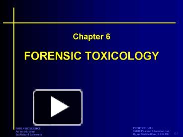 FORENSIC TOXICOLOGY presentation | free to view