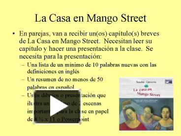 La Casa en Mango Street presentation | free to view