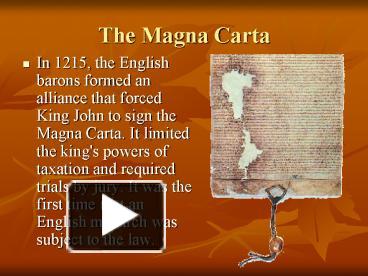 The Magna Carta presentation | free to view