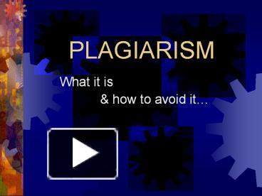 PLAGIARISM presentation | free to download