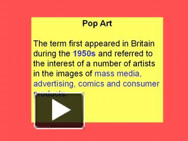 Pop Art presentation | free to download