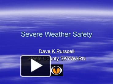 Severe Weather Safety presentation | free to download