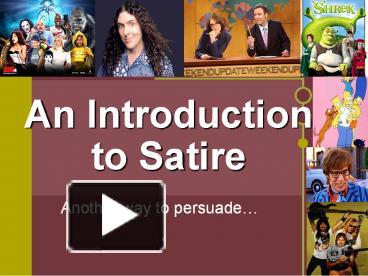 PPT – An Introduction to Satire PowerPoint presentation | free to ...