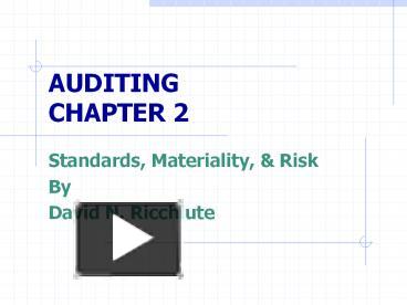 AUDITING CHAPTER 2 presentation | free to download