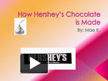 PPT – How Hershey PowerPoint presentation | free to view - id: 414cc0-YmI5M