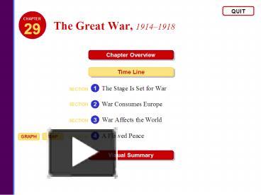 PPT – The Great War, 19141918 PowerPoint presentation | free to view ...