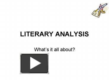 LITERARY ANALYSIS presentation | free to view
