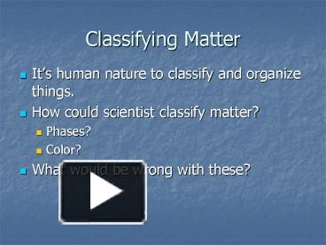 Classifying Matter presentation | free to download