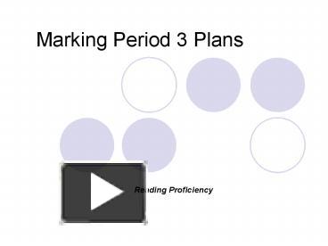 PPT – Marking Period 3 Plans PowerPoint presentation | free to view ...