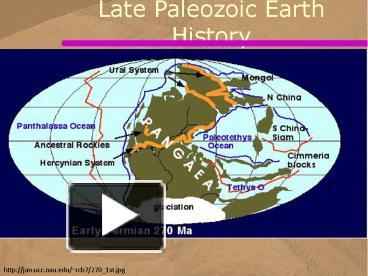 PPT – Late Paleozoic Earth History PowerPoint presentation | free to ...
