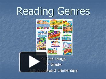 Reading Genres presentation | free to view